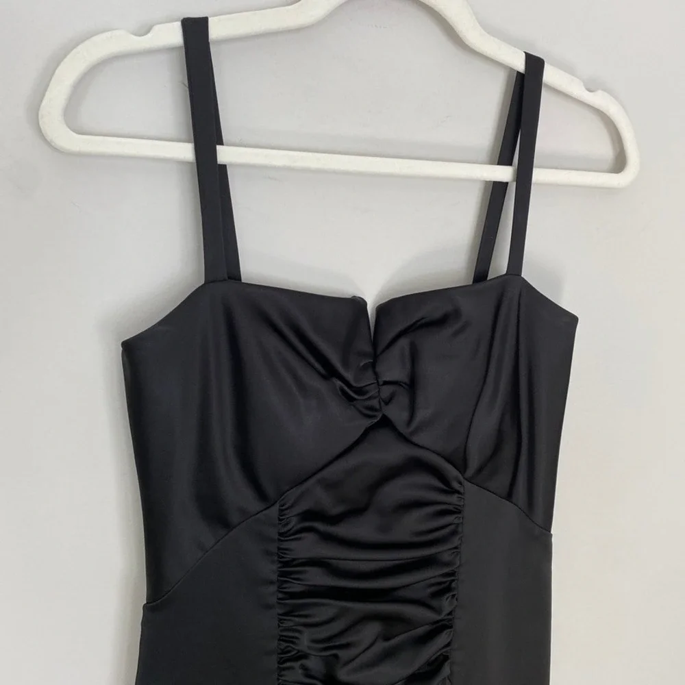 Betsy & Adam | Dresses | Vintage Betsy Adam Black Ruched Sheath Midi ...